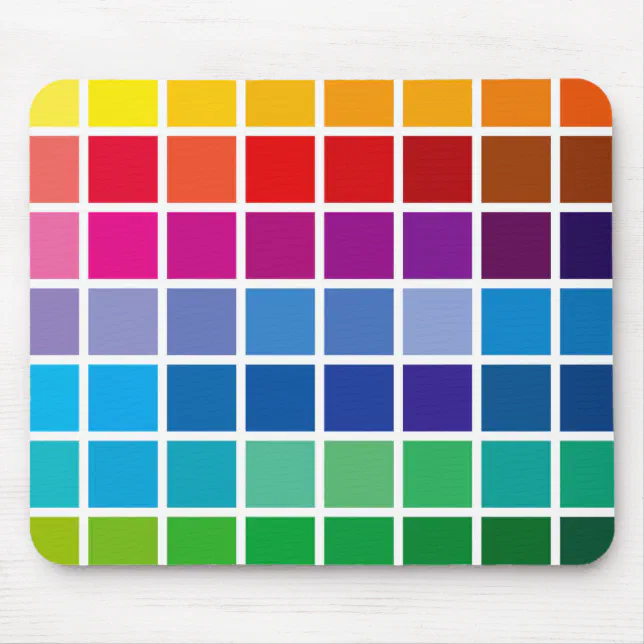 colour chart texture pattern background code palet mouse mat | Zazzle