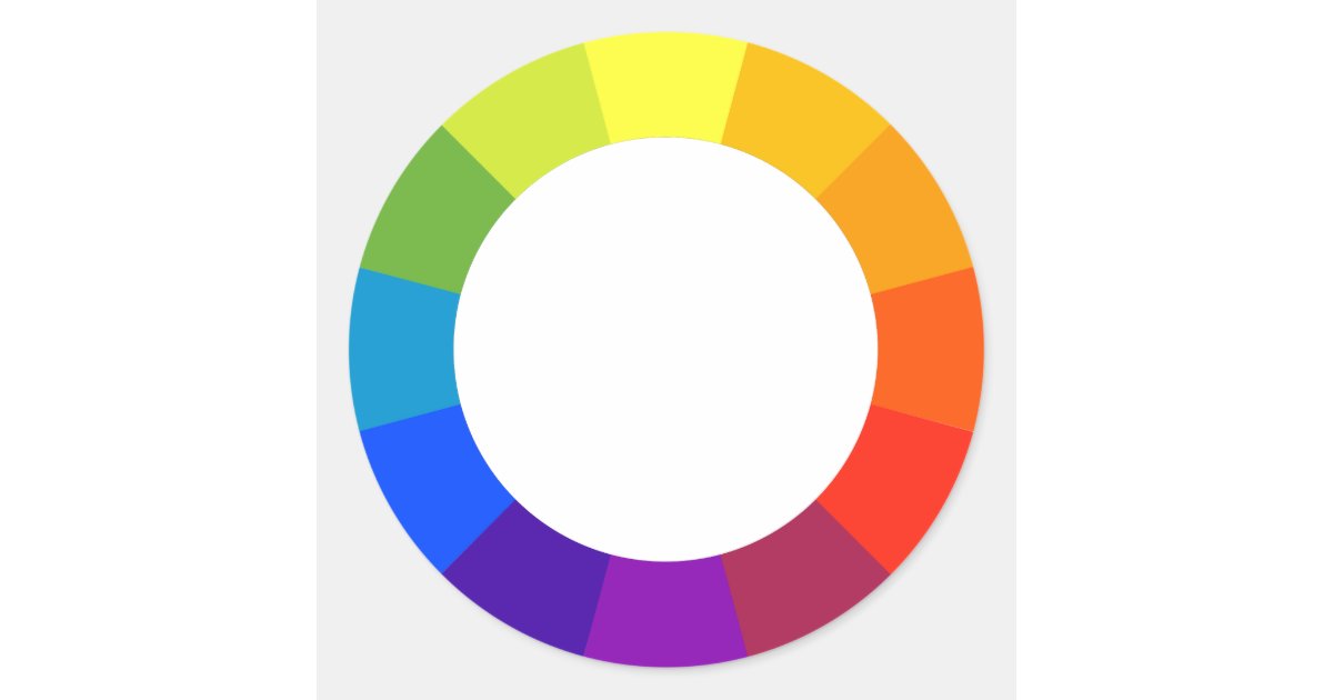 Colour wheel classic round sticker | Zazzle