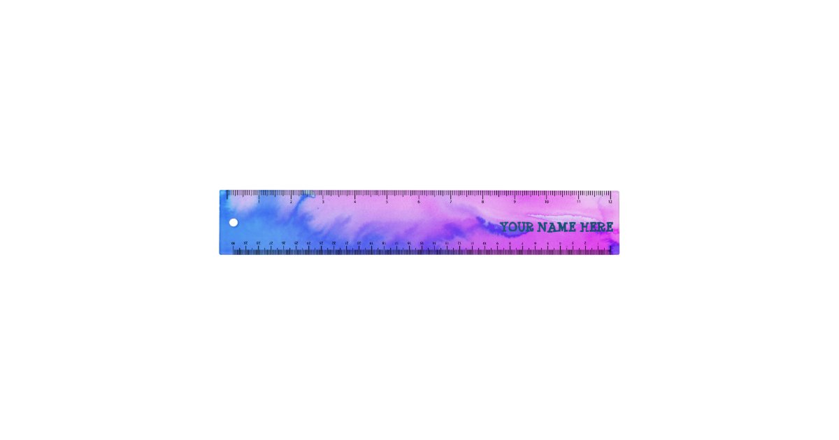 Colourful Abstract Art Watercolor CUSTOMIZE Ruler | Zazzle