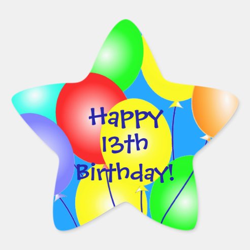 13th Birthday Stickers & Labels | Zazzle UK