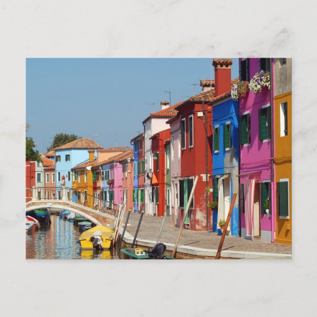 Colourful Burano Postcard | Zazzle
