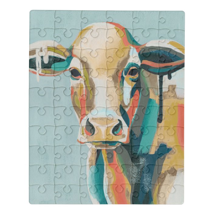 Colourful Cow Jigsaw Puzzle | Zazzle.co.uk