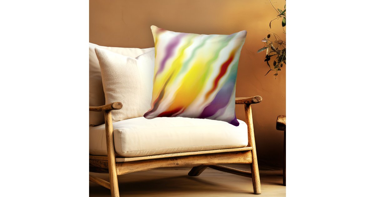 Colourful Creative Flow Abstract Pattern Pillow | Zazzle