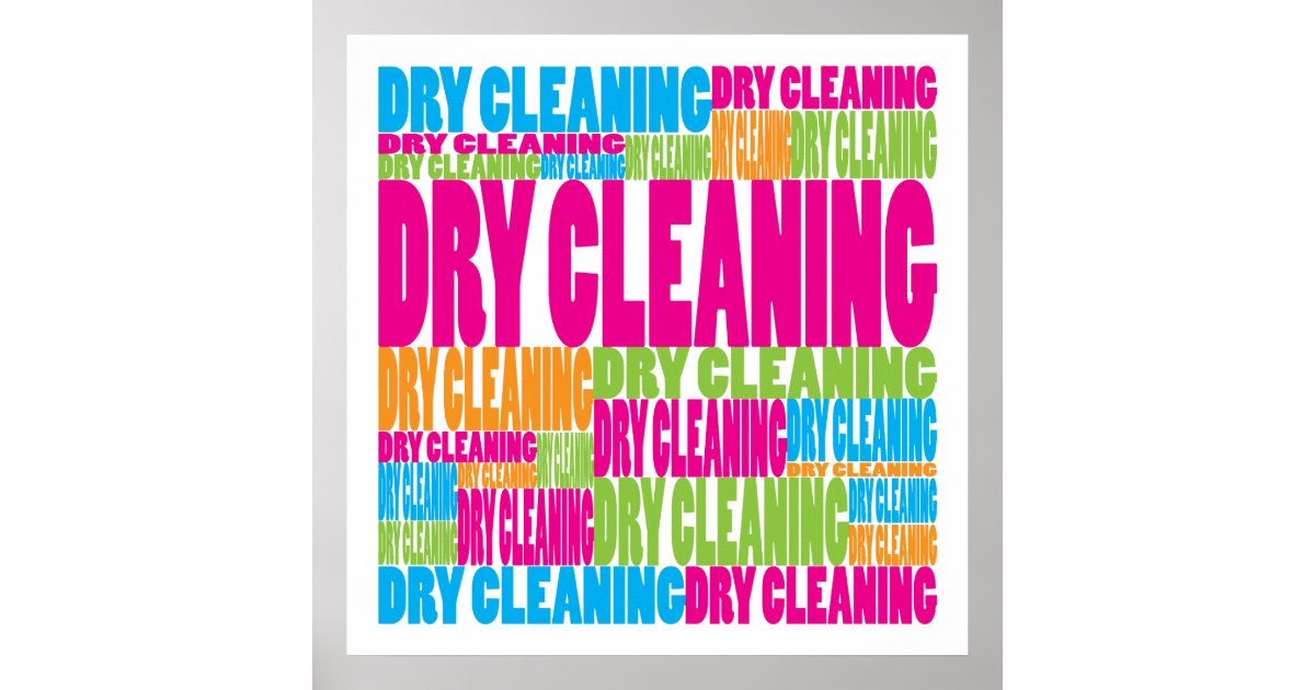 Colourful Dry Cleaning Poster | Zazzle