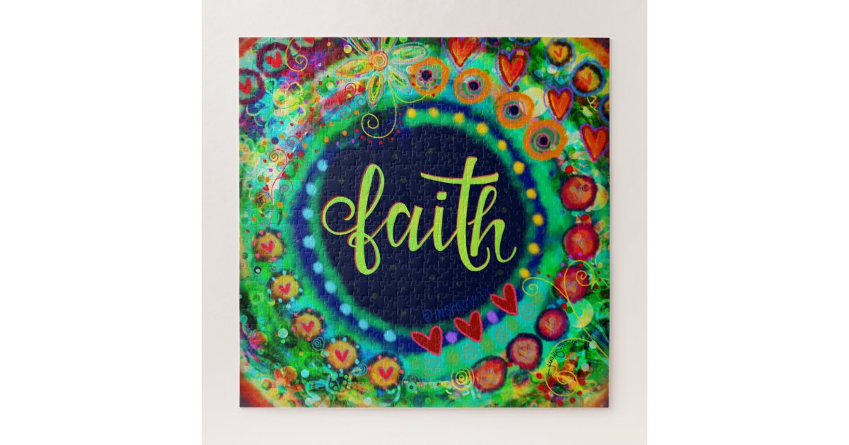 Colourful Fun Faith Inspirivity Jigsaw Puzzle | Zazzle