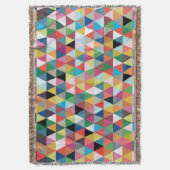 Colourful Geometric Patterned Throw Blanket | Zazzle