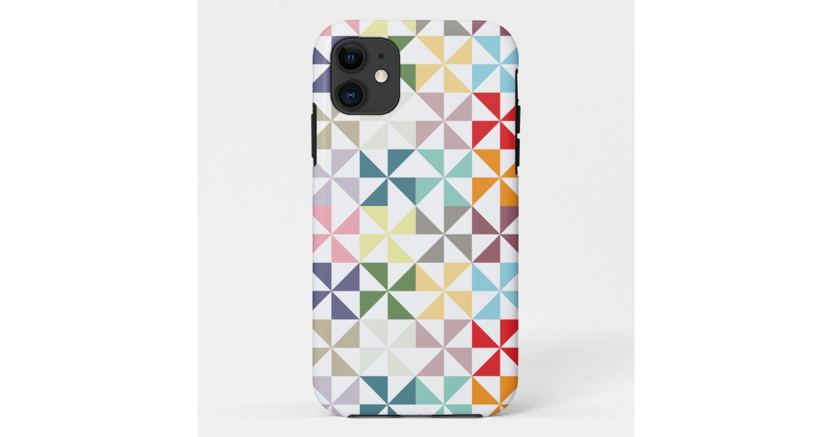 Colourful Geometric Pinwheel Case-Mate iPhone Case | Zazzle