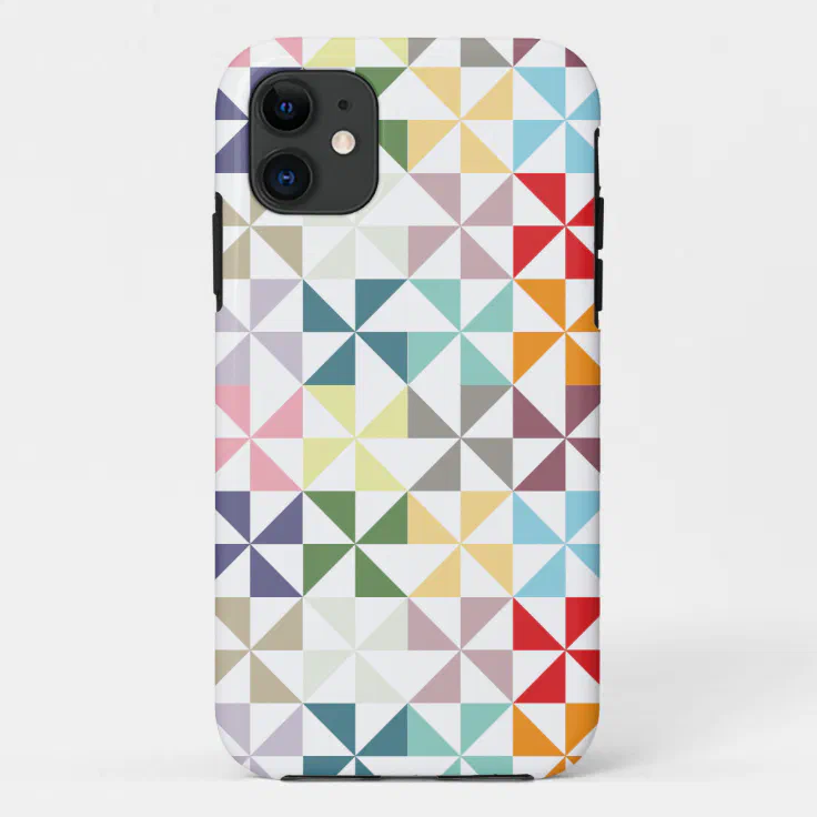 Colourful Geometric Pinwheel Case-Mate iPhone Case | Zazzle