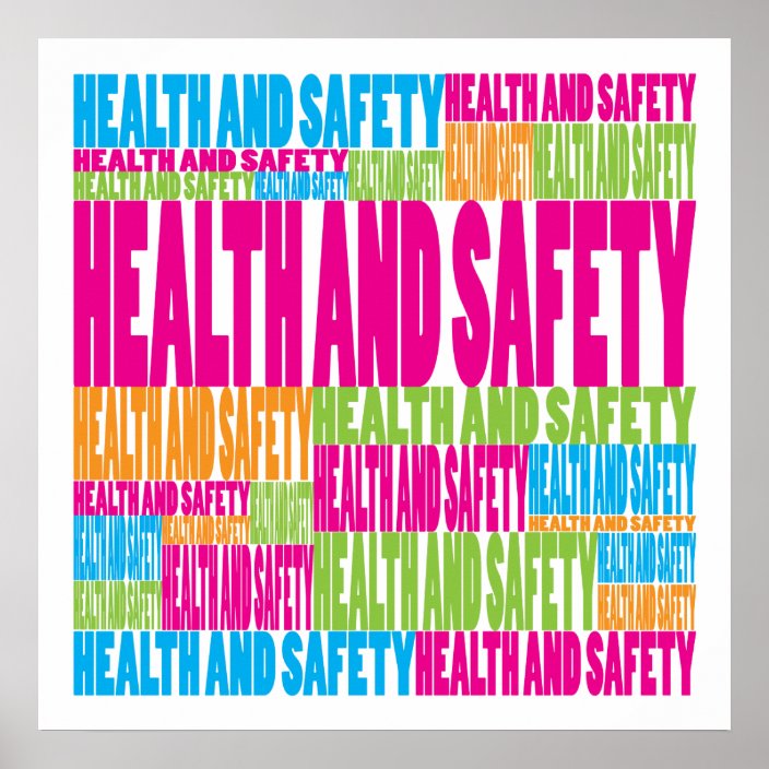 Colourful Health and Safety Poster | Zazzle