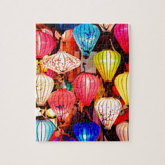 Colourful lanterns jigsaw puzzle | Zazzle.co.uk