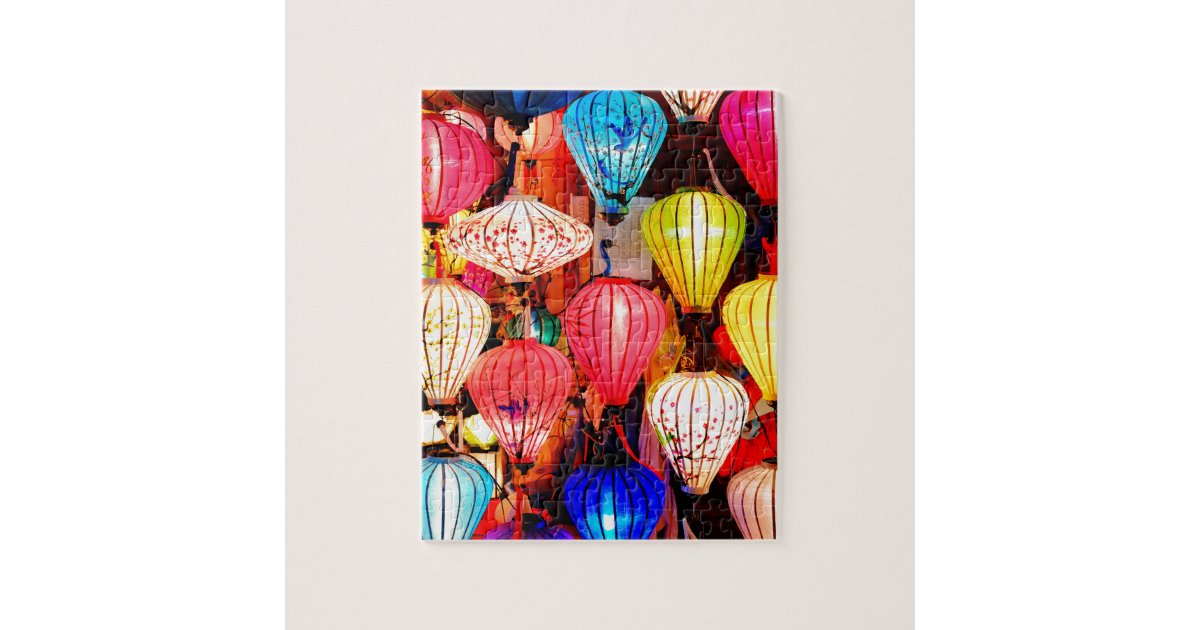 Colourful lanterns jigsaw puzzle | Zazzle