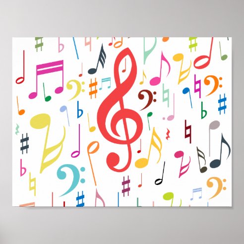 Music Notes Posters & Prints | Zazzle UK