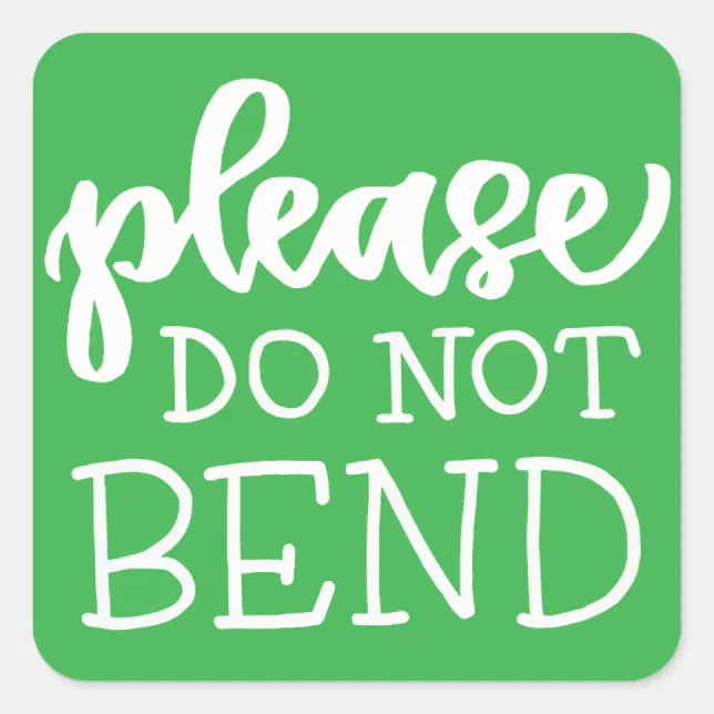 Colourful “Please Do Not Bend” Stickers - 1.5 inch | Zazzle