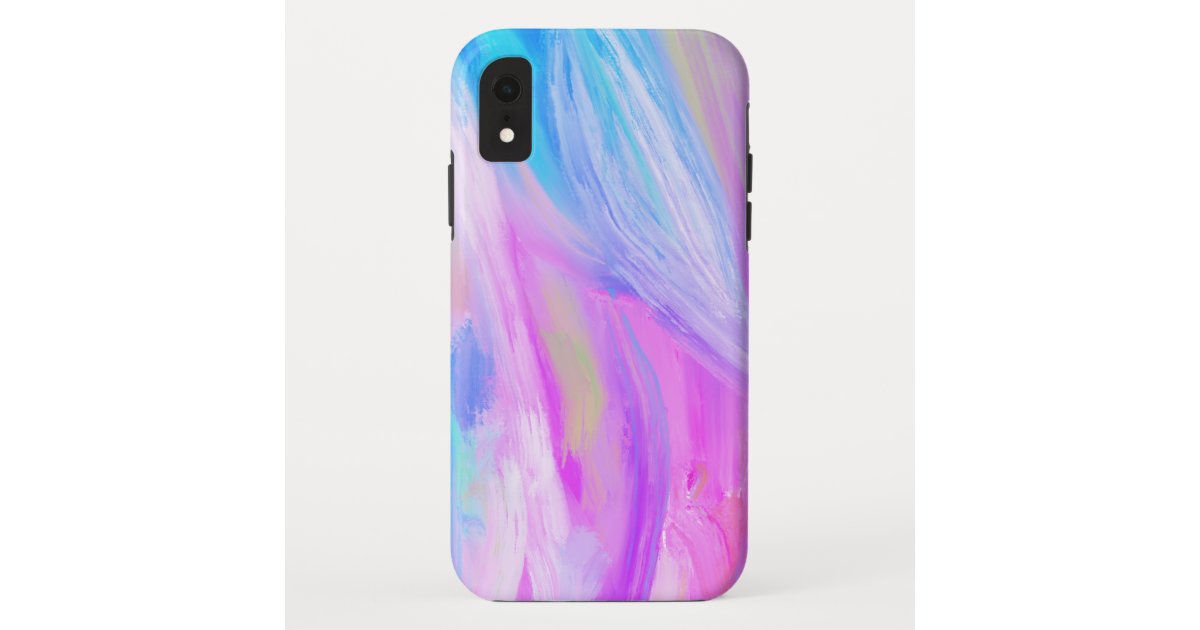 Colourful rainbow abstract oil painting purple blu Case-Mate iPhone ...