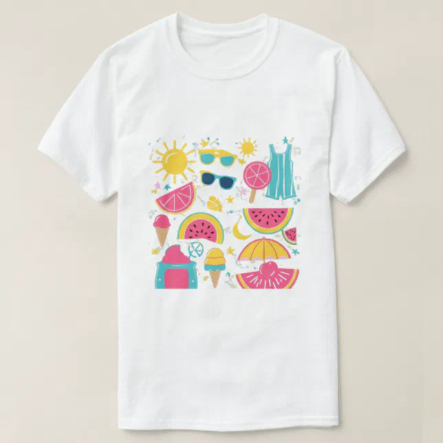 Colourful Summer Vibes – Bright & Fun Seasonal T-Shirt | Zazzle