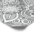 Colouring Henna Pattern Poster | Zazzle