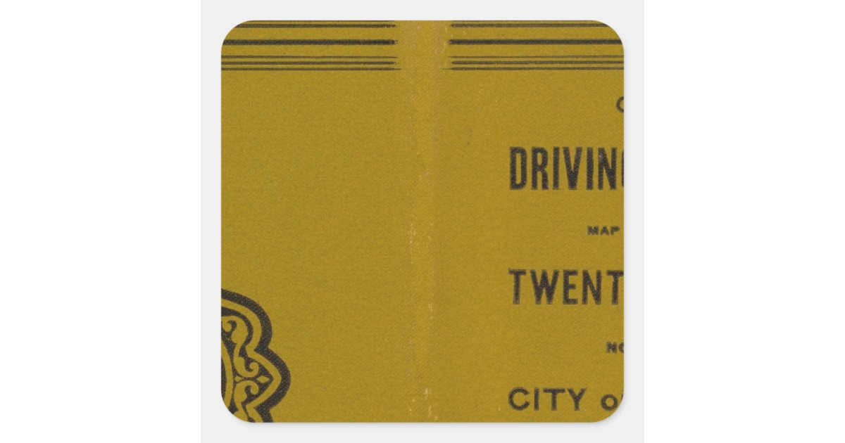 Colton's Driving and Wheeling Map of the US 3 Square Sticker | Zazzle