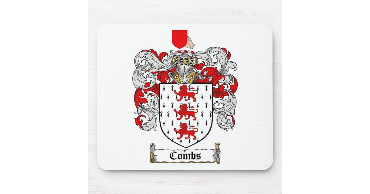 COMBS FAMILY CREST - COMBS COAT OF ARMS MOUSE MAT | Zazzle