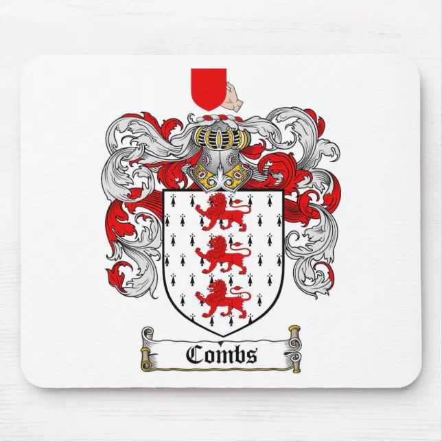 COMBS FAMILY CREST - COMBS COAT OF ARMS MOUSE MAT | Zazzle