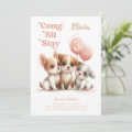 Come Sit Stay Girl Puppy Birthday Party Invitation | Zazzle