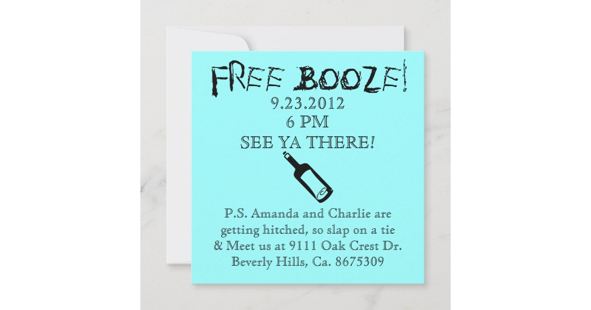 Comedy Wedding Invitation, Humour Invitation | Zazzle