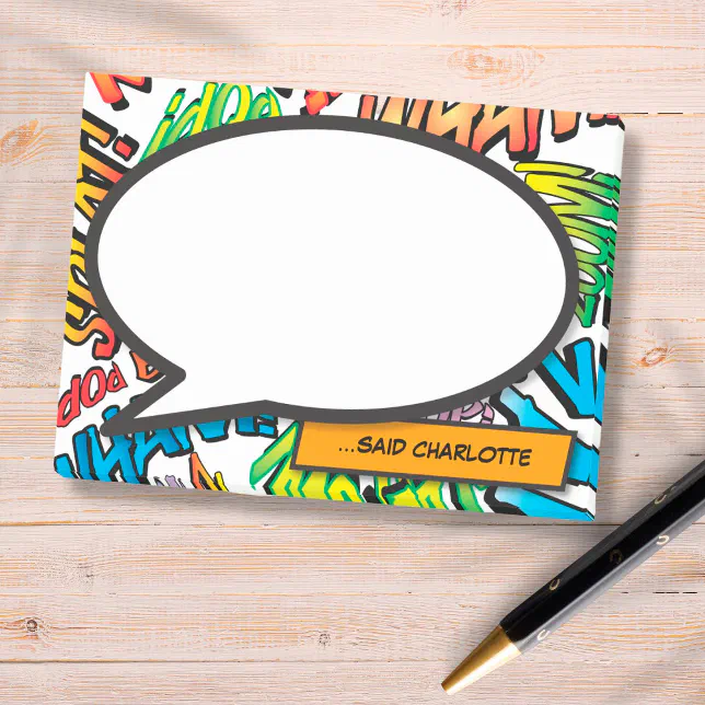 Comic Book Pop Art Speech Bubble Post-it Notes | Zazzle