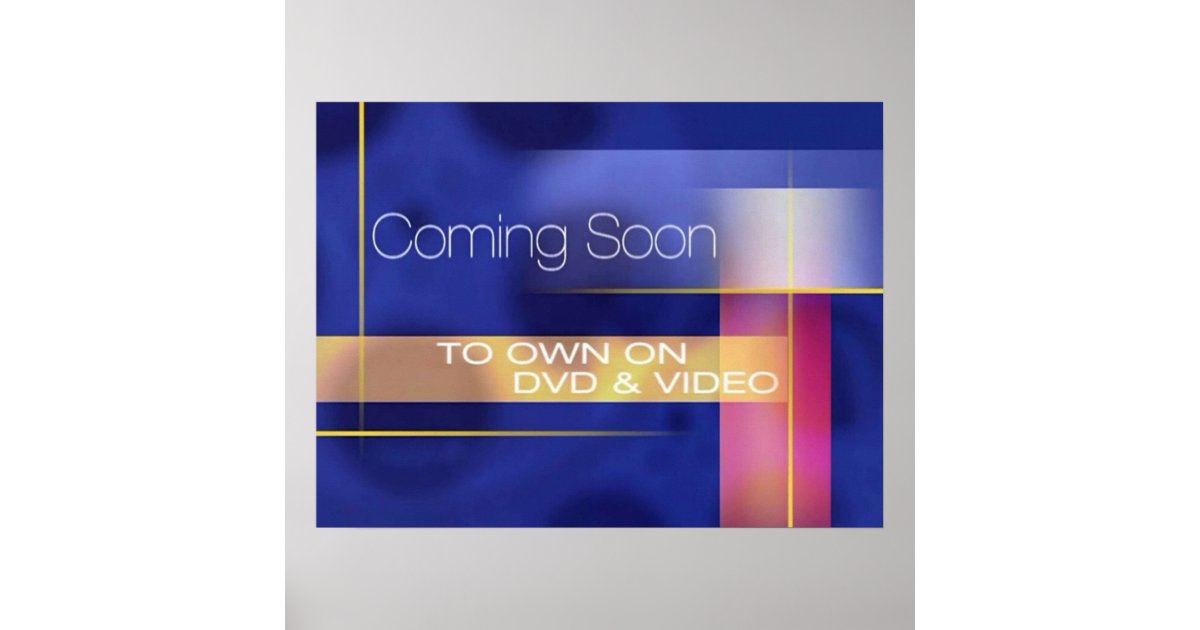 Coming Soon to Own on DVD Video Poster | Zazzle