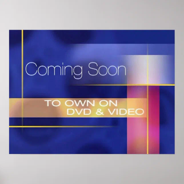 Coming Soon to Own on DVD Video Poster | Zazzle
