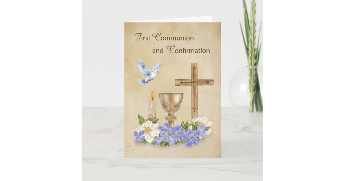Communion and Confirmation RCIA Congratulations Card | Zazzle
