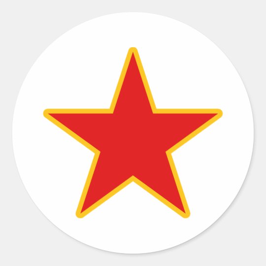 Communist Red Star Classic Round Sticker | Zazzle.co.uk