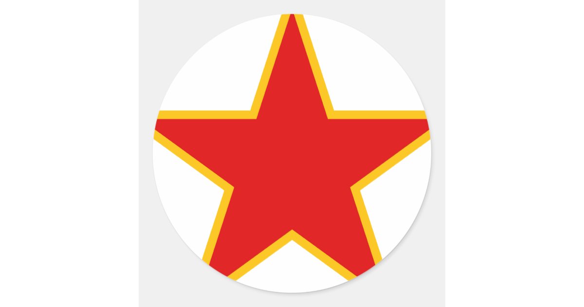 Communist Red Star Classic Round Sticker | Zazzle