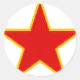 Communist Red Star Classic Round Sticker | Zazzle