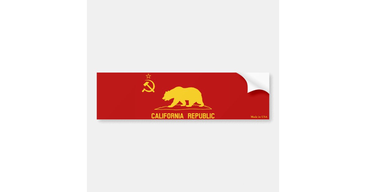Communist Soviet California Flag Bumper Sticker | Zazzle