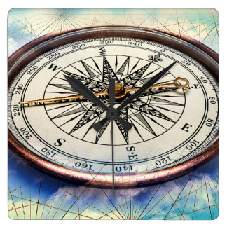 Compass Wall Clocks | Zazzle.co.uk