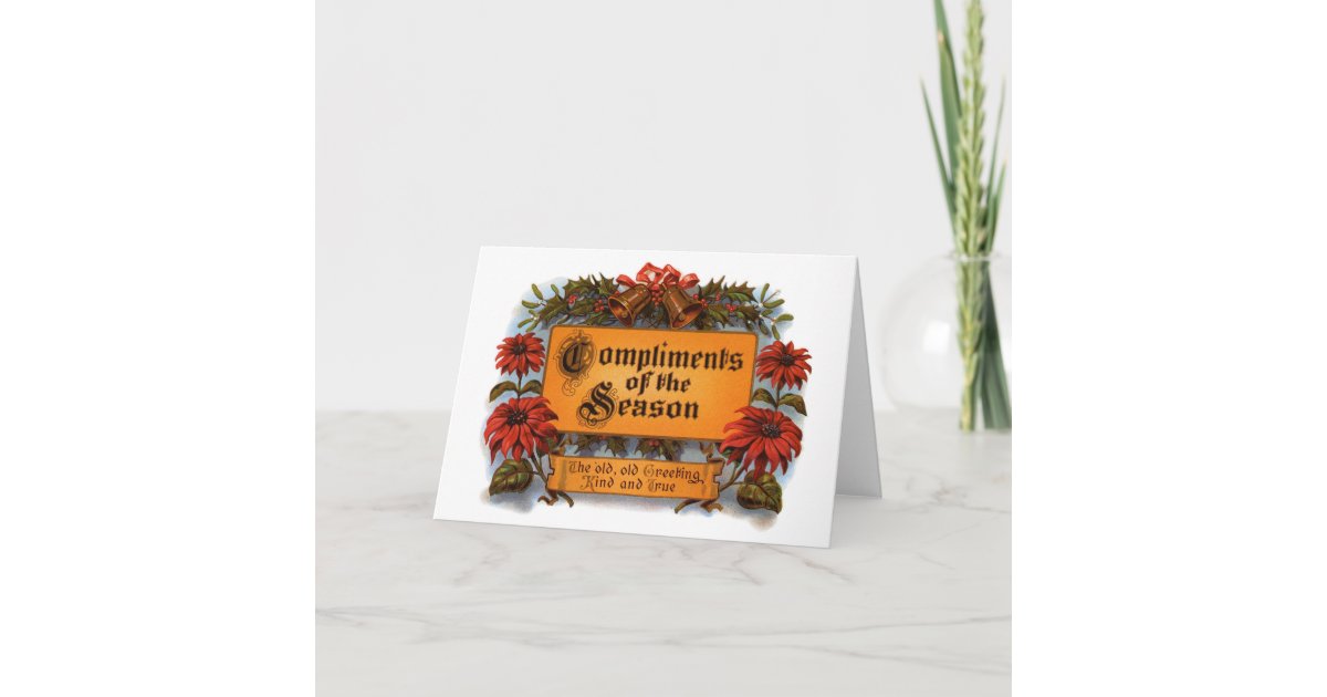 Compliments of the Season Card | Zazzle.co.uk