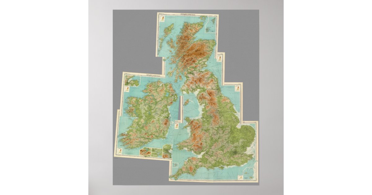 Composite British Isles Poster | Zazzle