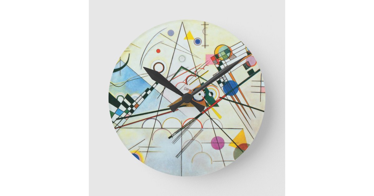 Composition VIII by Wassily Kandinsky Round Clock | Zazzle