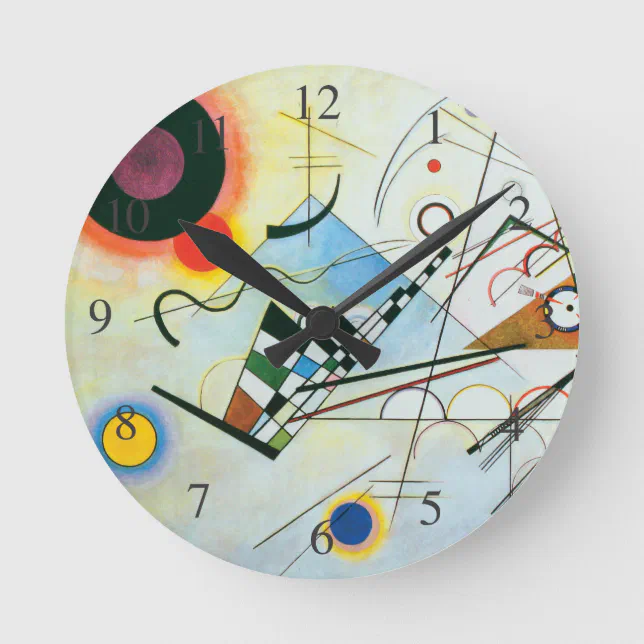 Composition VIII by Wassily Kandinsky Round Clock | Zazzle