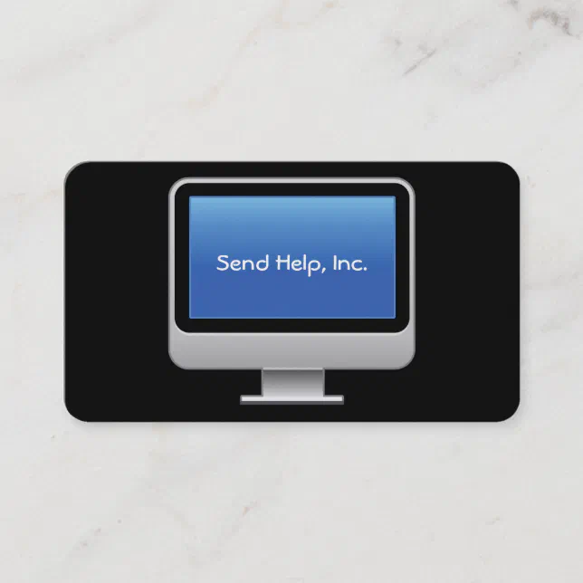Computer Monitor Business Card | Zazzle