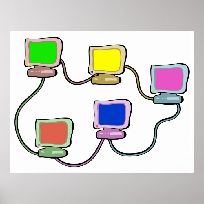 Computer Network Poster | Zazzle.co.uk