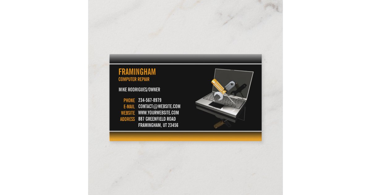 Computer Repair Business Card | Zazzle