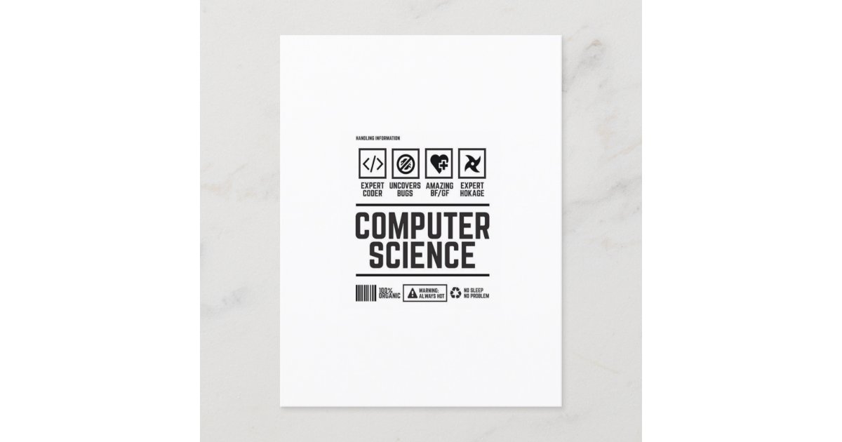 computer science postcard | Zazzle