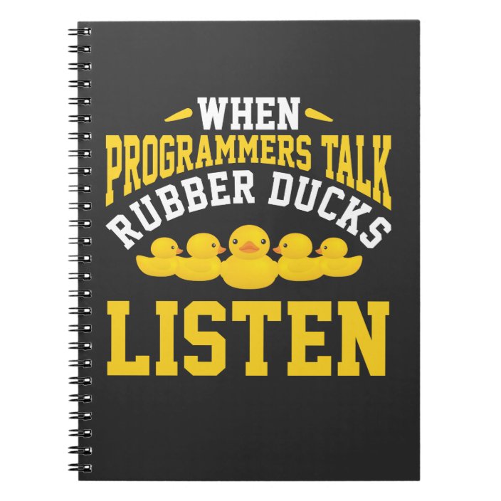 Computer Science Programmer Developer Rubber Duck Notebook | Zazzle.co.uk