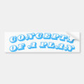 Concepts of a Plan Bumper Sticker | Zazzle