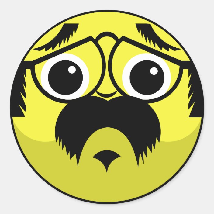 Concerned Face Classic Round Sticker | Zazzle.co.uk