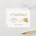 Condolence funeral bereavement postcard | Zazzle