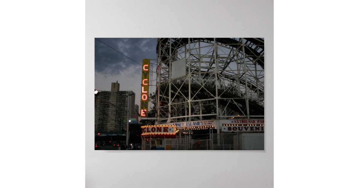 Coney Island Cyclone Poster | Zazzle