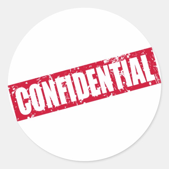 Confidential File Classic Round Sticker | Zazzle.co.uk