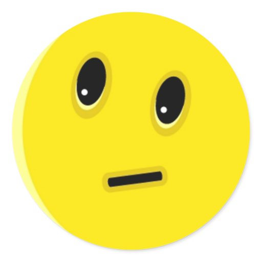Confused Smiley Face Round Sticker | Zazzle