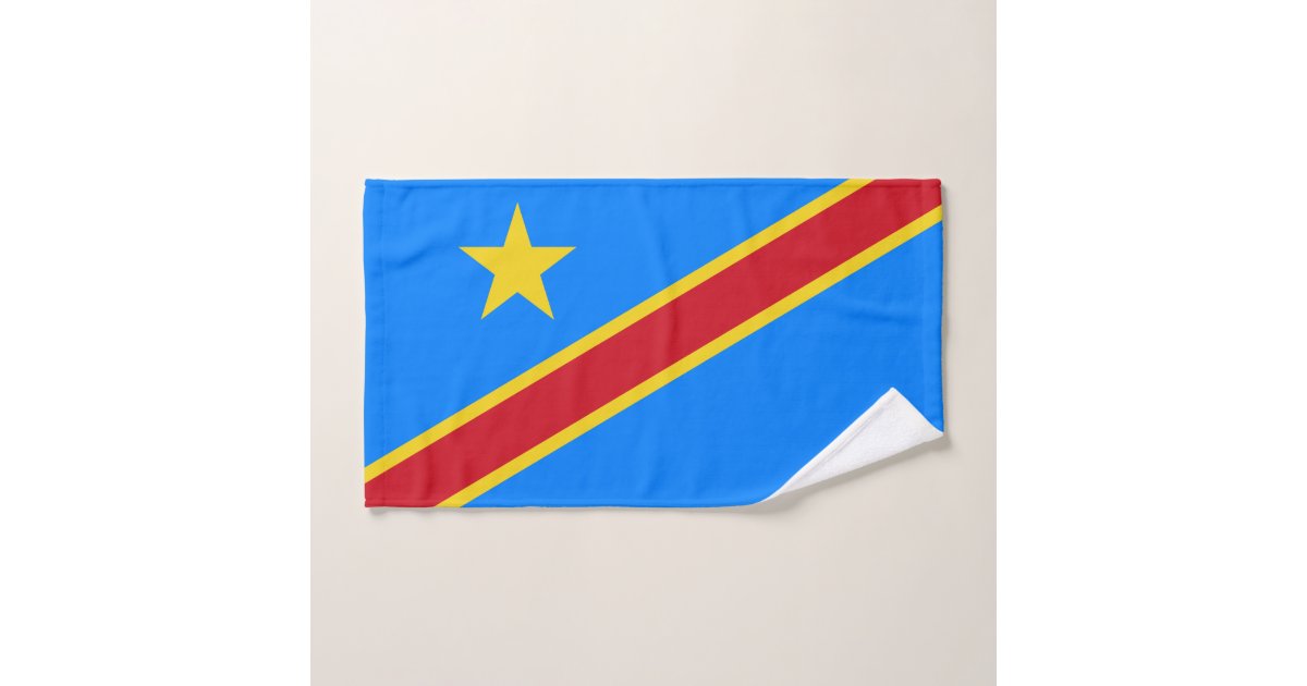 Congo Kinshasa Flag Bath Towel Set | Zazzle